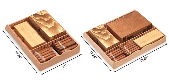 24 Inch Cigar Humidor Electric Humidor Silver Steel X51256 - Kismile