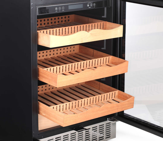 24 Inch Cigar Humidor Electric Humidor Silver Steel X51256 - Kismile