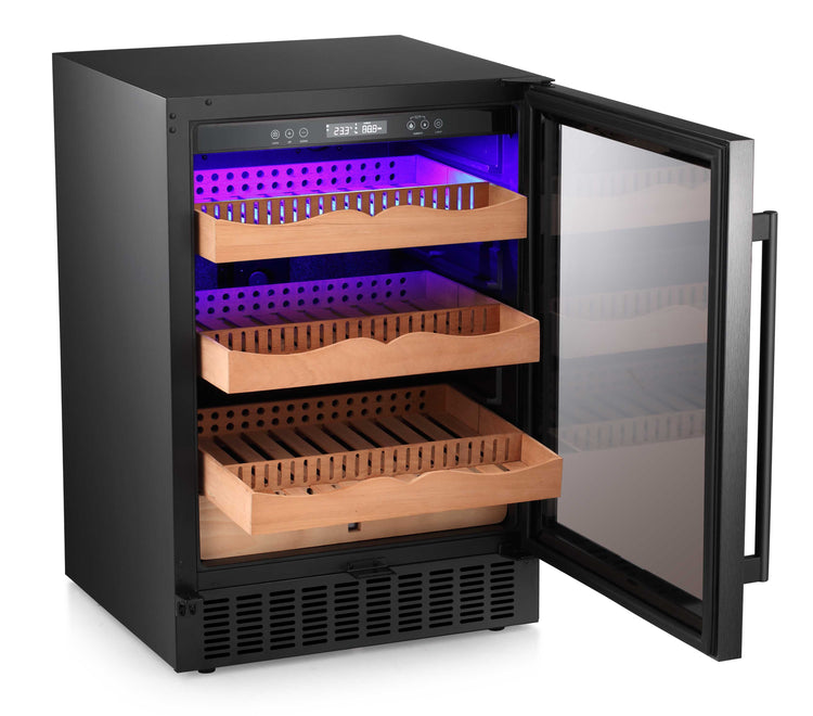 24 Inch Cigar Humidor Electric Humidor Black X51256H - Kismile