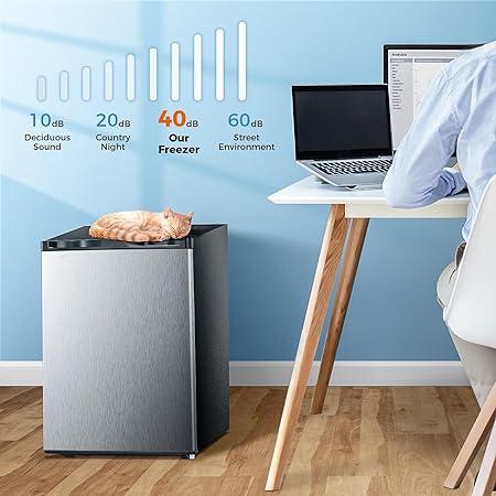 Free Standing Upright Freezer with Removable Shelf, Adjustable ...