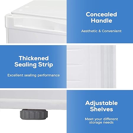 Free Standing Upright Freezer with Removable Shelf, Adjustable ...