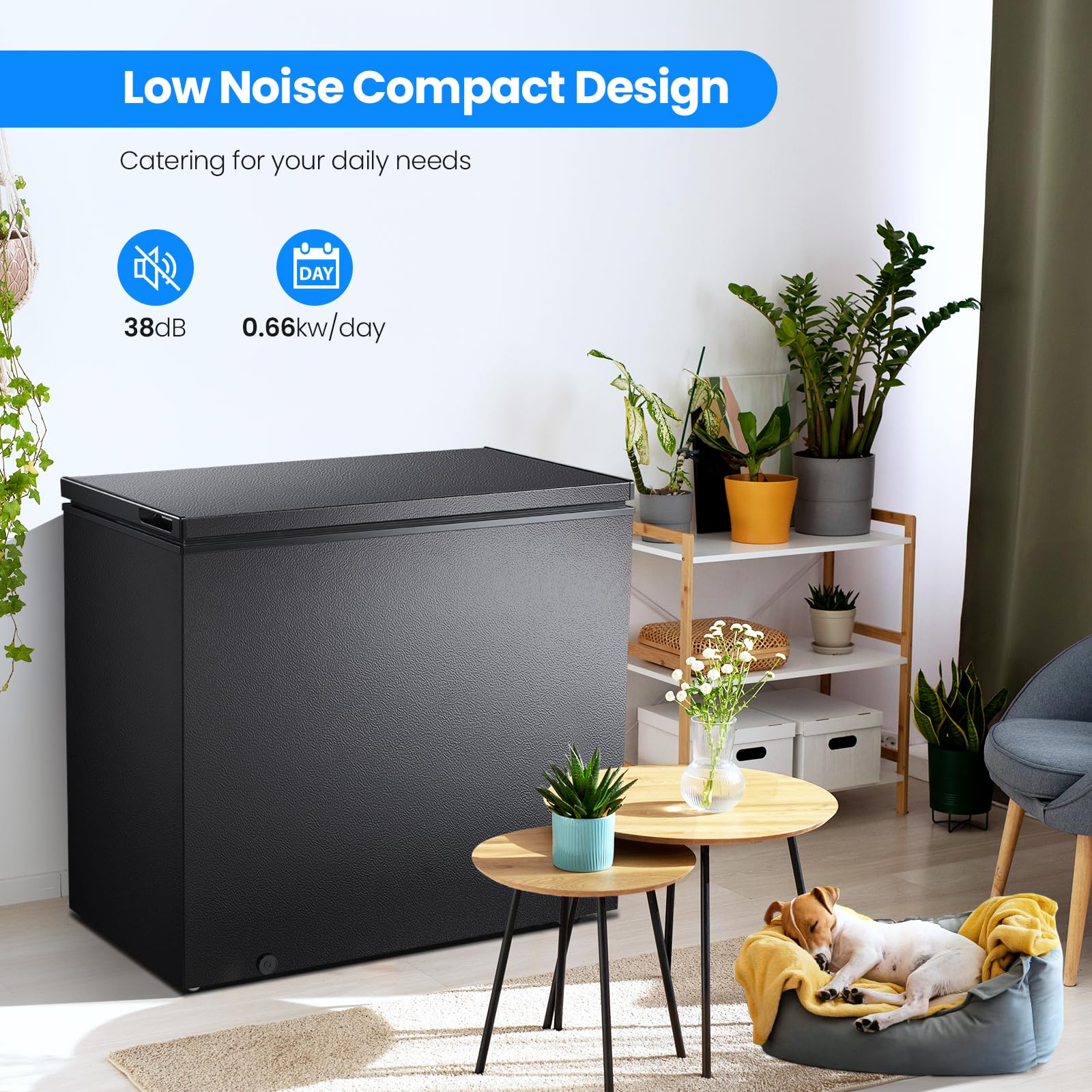 Kismile 7.0 Cubic Feet Chest Freezer with Removable Basket Free ...
