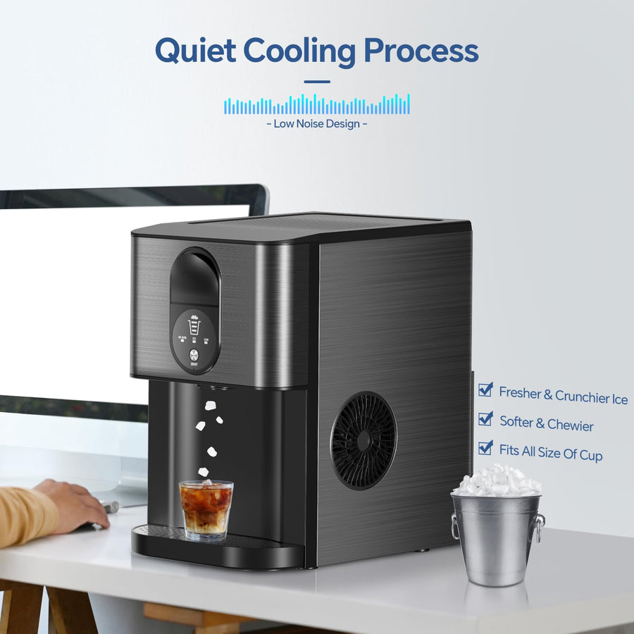 Kismile Ice Makers Countertop, Pebble Ice Maker Machine with Self ...