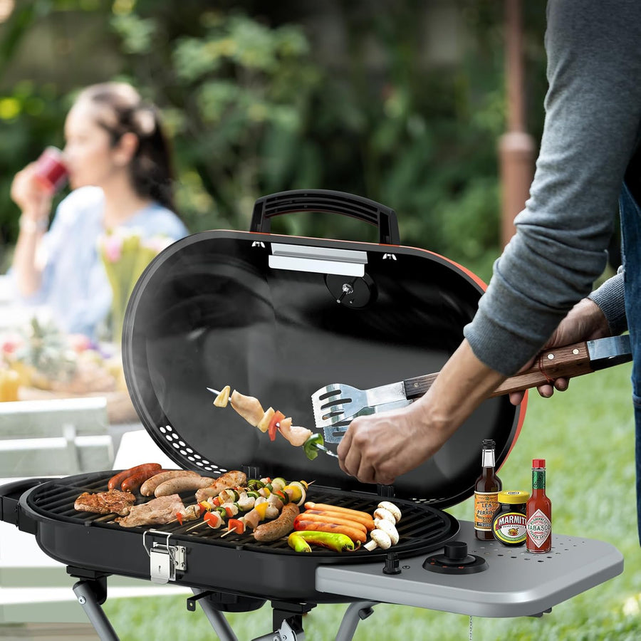 Portable Propane Gas Grill, 15000BTUS,BBQ Gas Grill with 348 SQ Inch ...