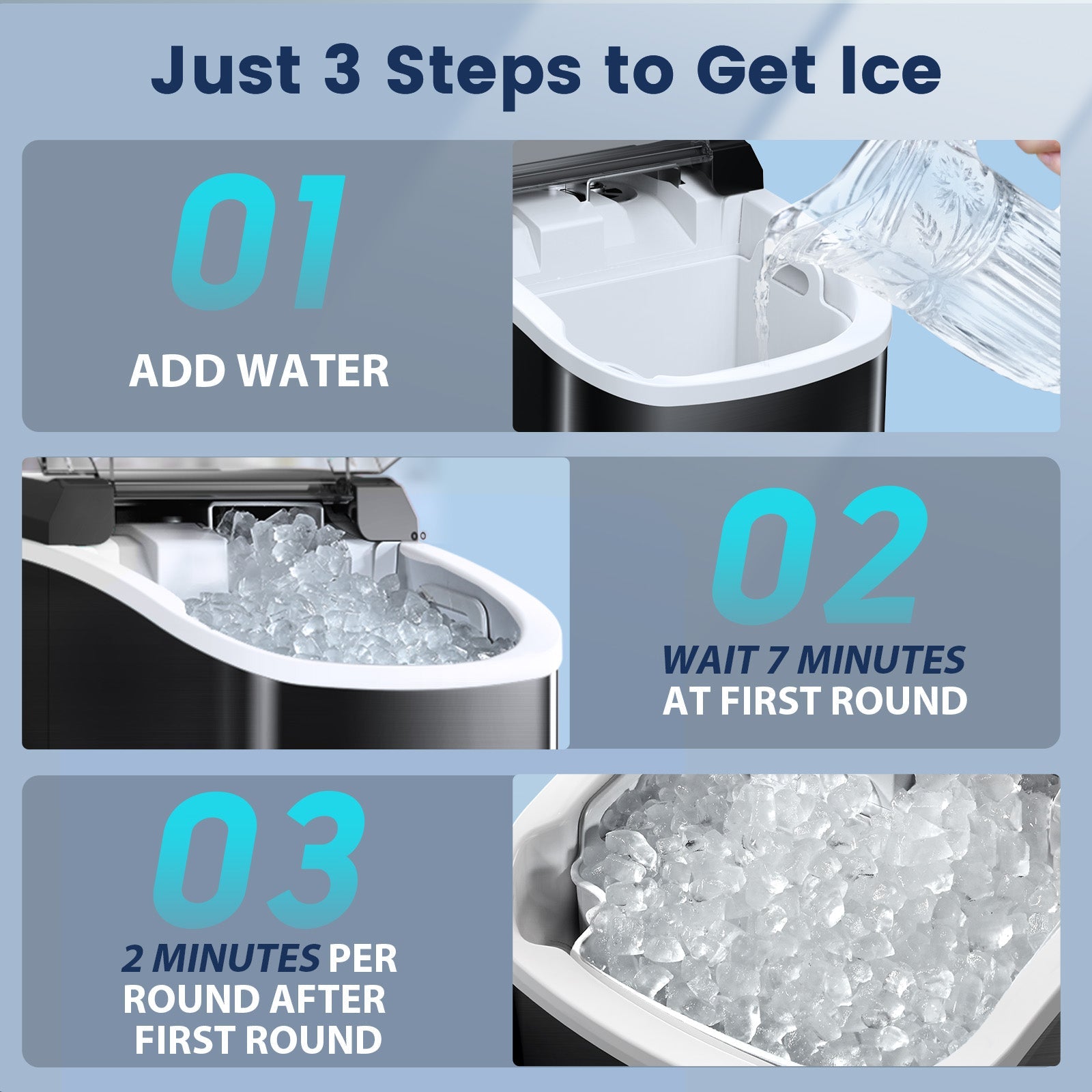 Nugget Pebble Ice Maker Countertop HZB-15N - Kismile
